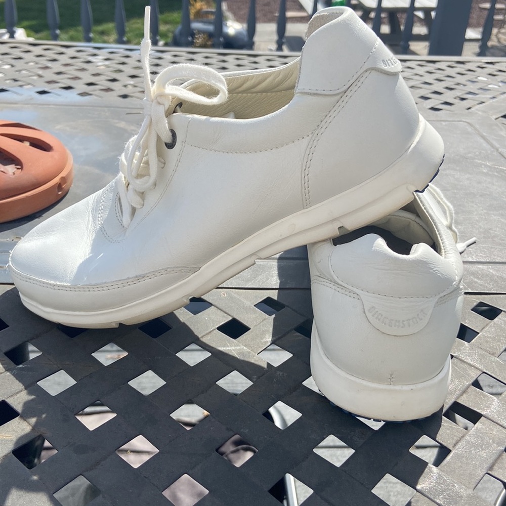 Birkenstock Manitoba Women's Shoes White Natural Leat… - Gem